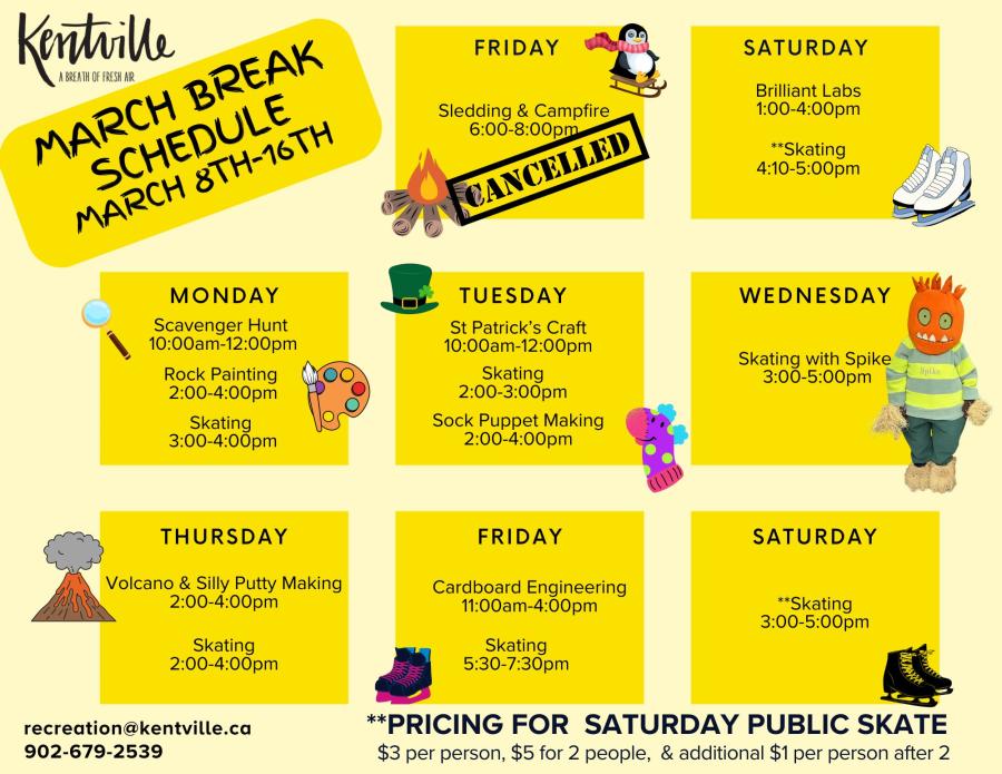 March Break 2024 | The Town of Kentville
